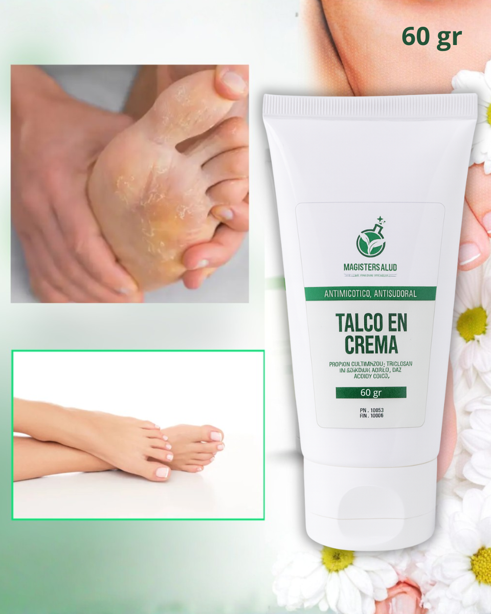 TALCO EN CREMA PARA HONGOS EN LOS PIES ANTIMICÓTICO Y ANTISUDORAL ...